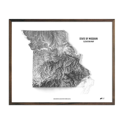 Missouri Elevation Map – Muir Way
