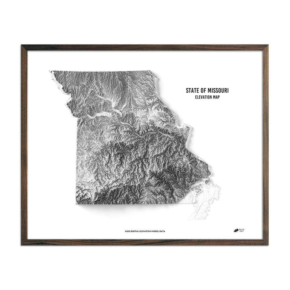 Missouri Elevation Map – Muir Way