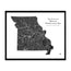 Missouri Hydrology Series Map | Map of rivers, streams & more – Muir Way