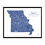 Missouri Hydrology Series Map | Map of rivers, streams & more – Muir Way