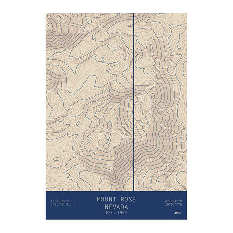 Mount Rose, Nevada-TOPO Series Map – Muir Way