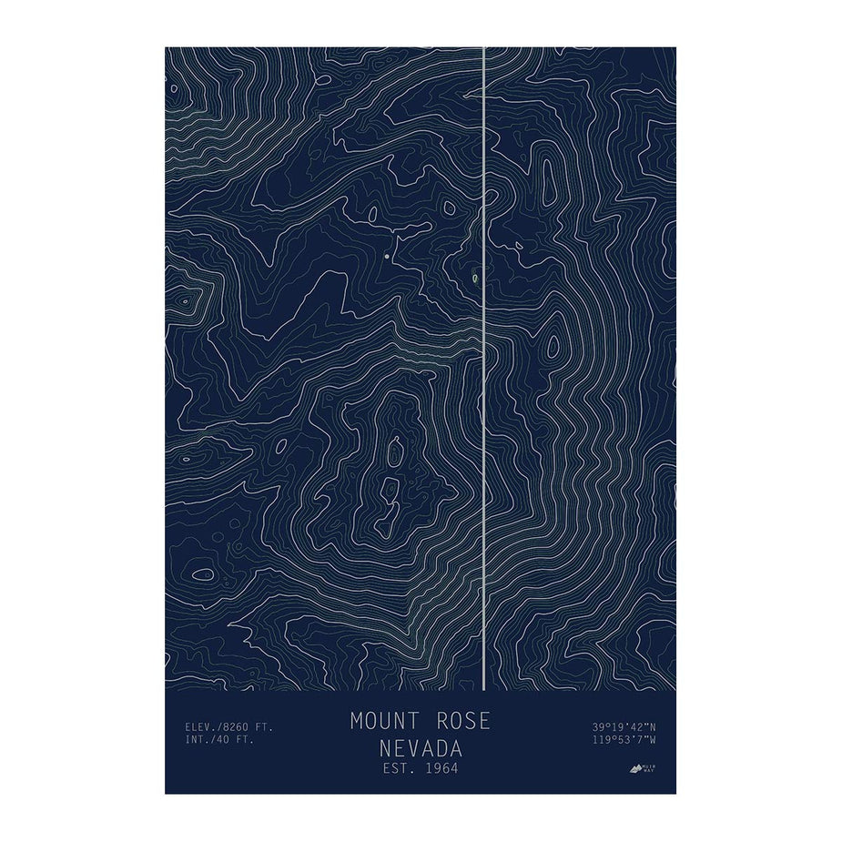 Mount Rose, Nevada-TOPO Series Map – Muir Way
