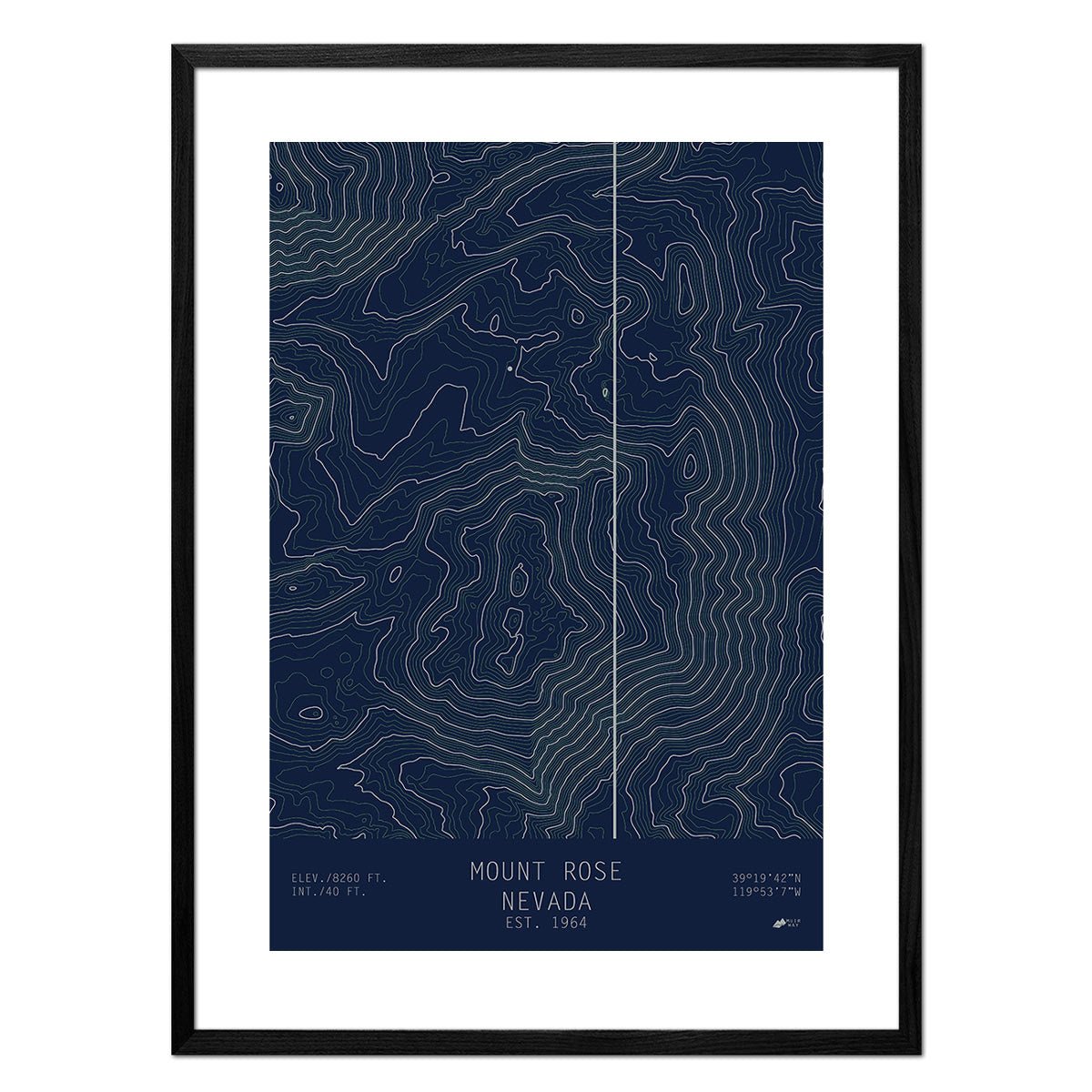 Mount Rose, Nevada-TOPO Series Map - Muir Way