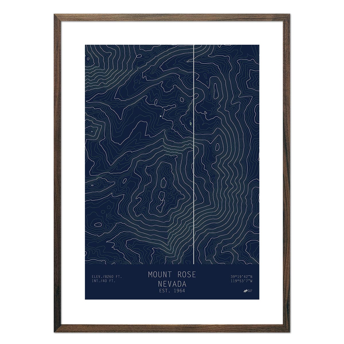 Mount Rose, Nevada-TOPO Series Map - Muir Way