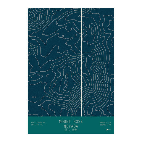 Mount Rose, Nevada-TOPO Series Map – Muir Way