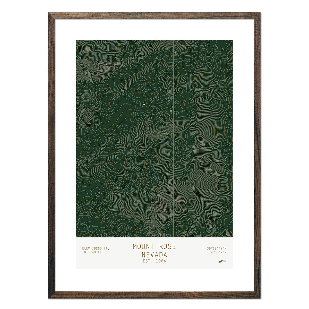 Mount Rose, Nevada-TOPO Series Map – Muir Way