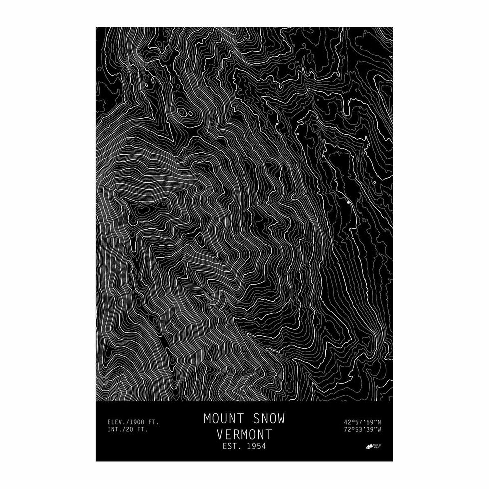 Mount Snow, Vermont-TOPO Series Map – Muir Way