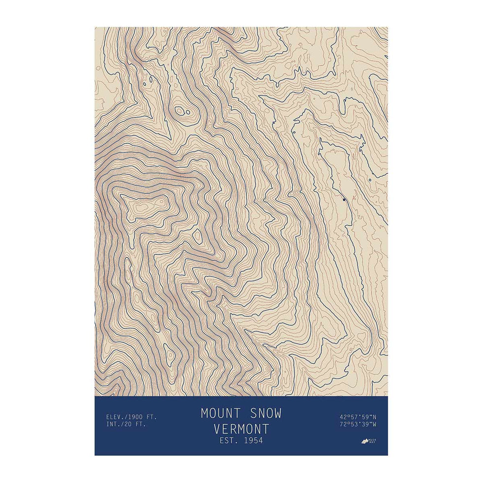 Mount Snow, Vermont-TOPO Series Map – Muir Way