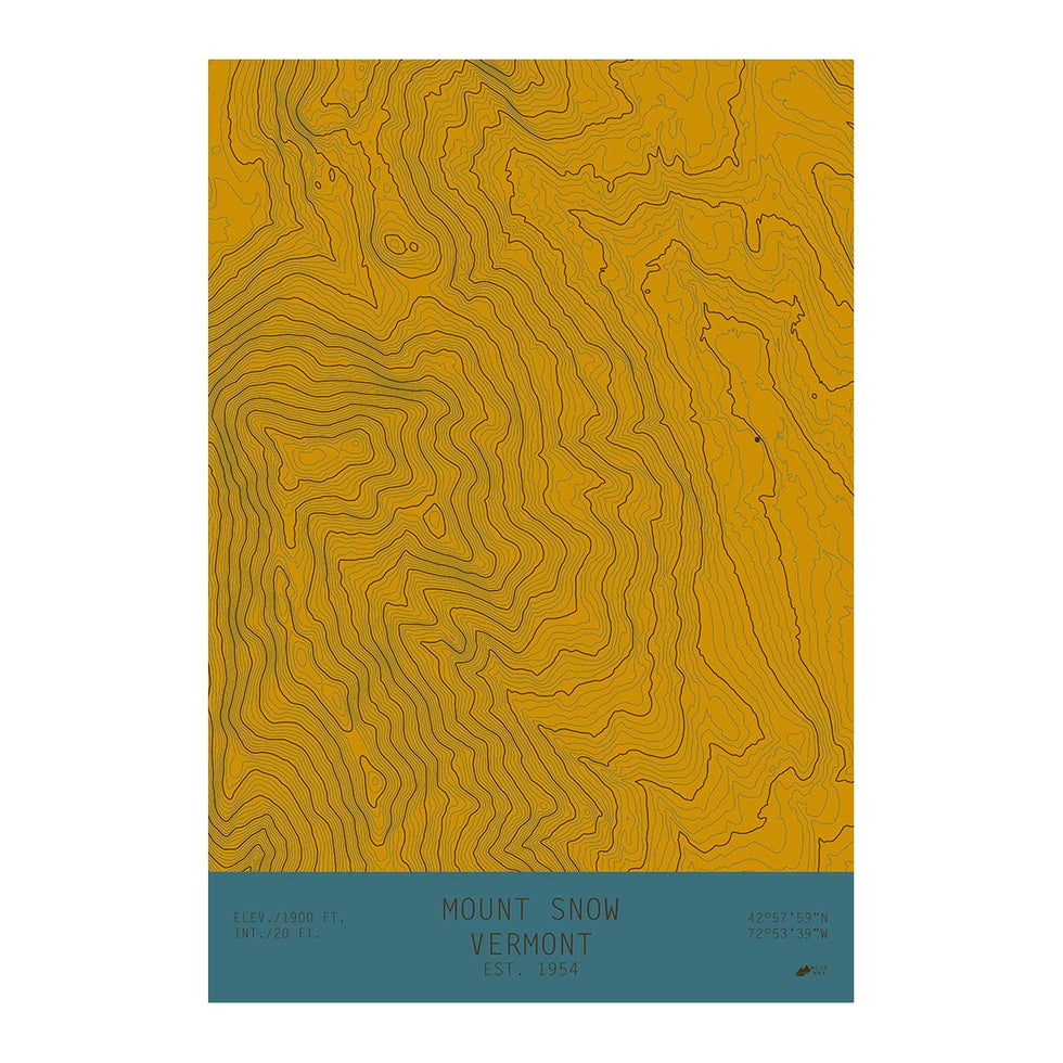 Mount Snow, Vermont-TOPO Series Map – Muir Way