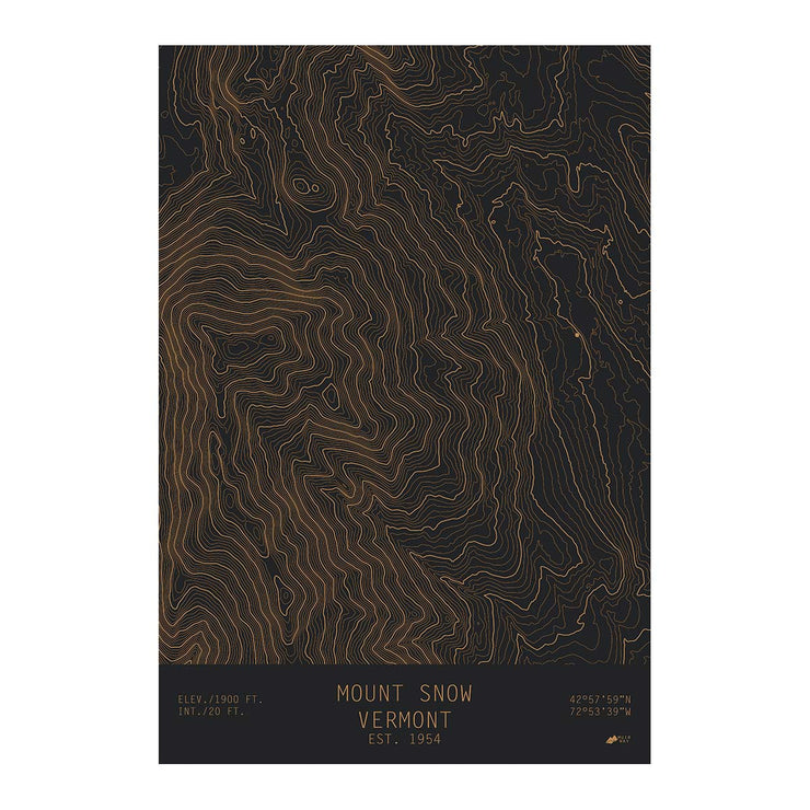 Mount Snow, Vermont-TOPO Series Map – Muir Way