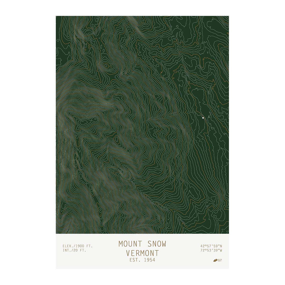 Mount Snow, Vermont-TOPO Series Map – Muir Way