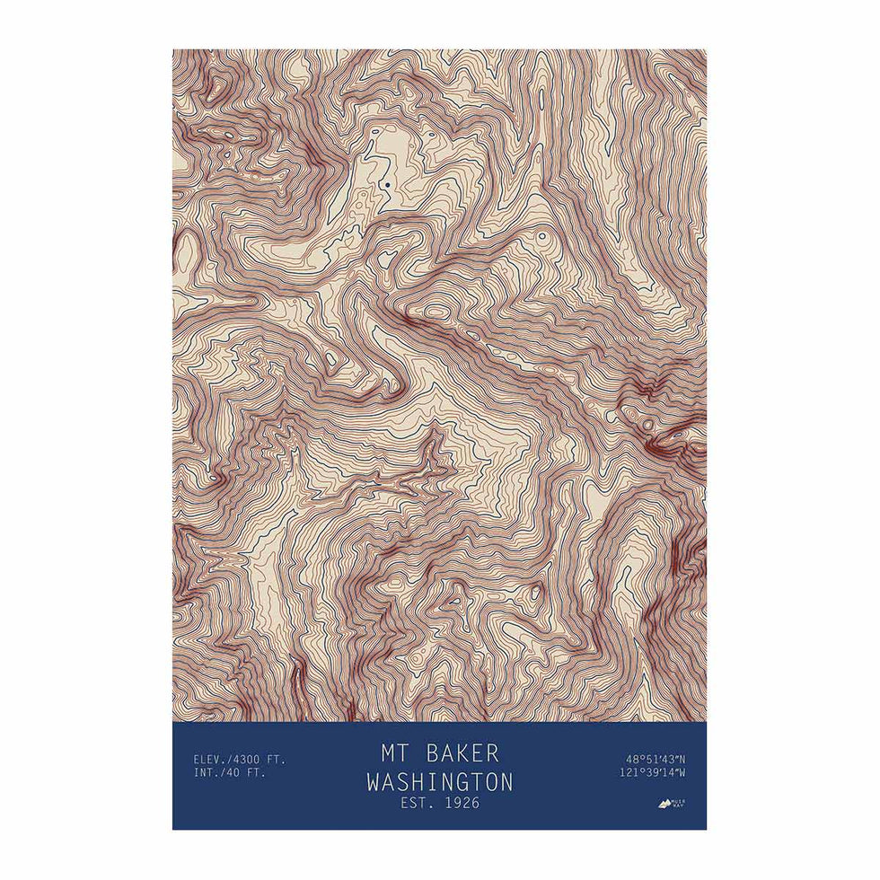 Mt. Baker, Washington-TOPO Series Map – Muir Way