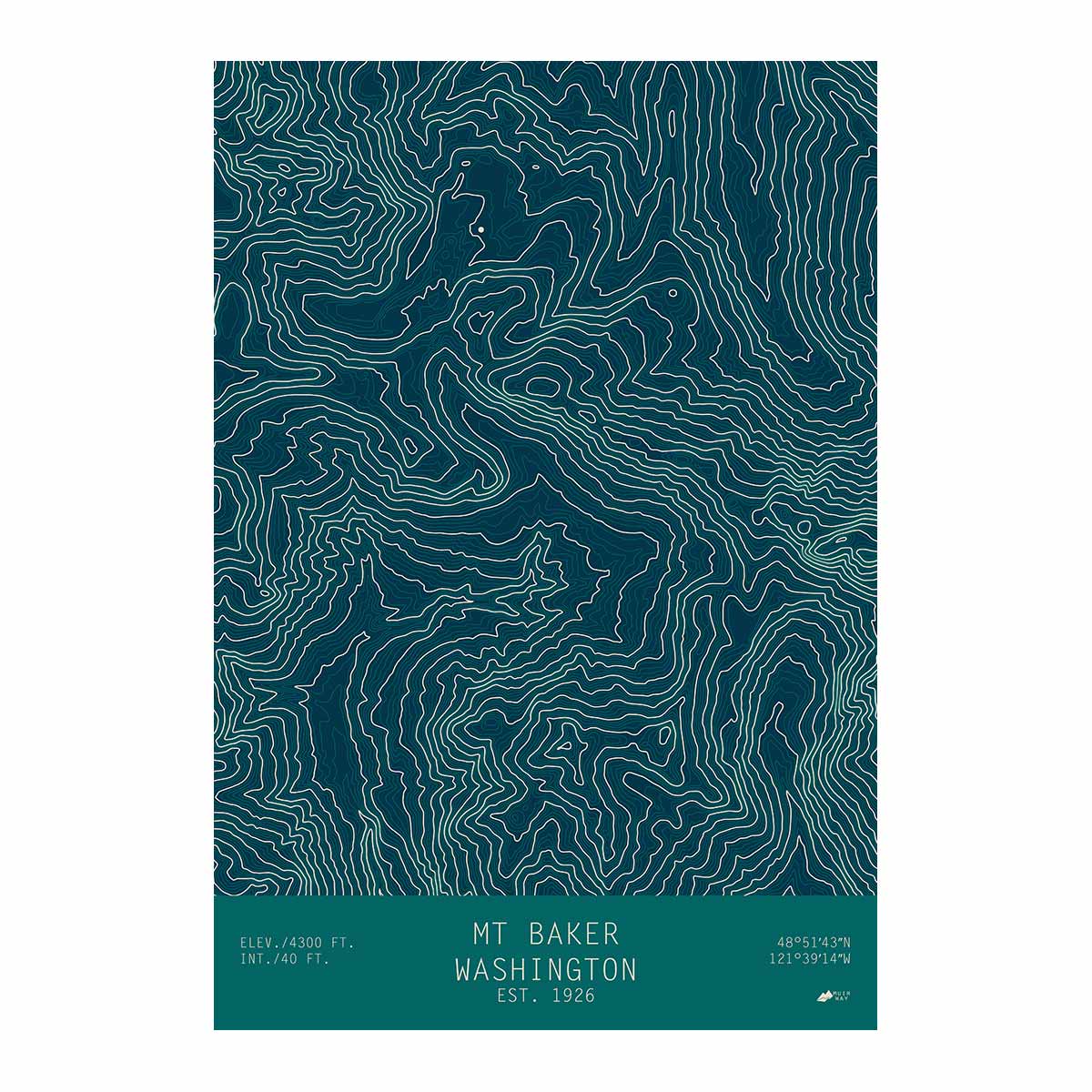 Mt. Baker, Washington-TOPO Series Map - Muir Way