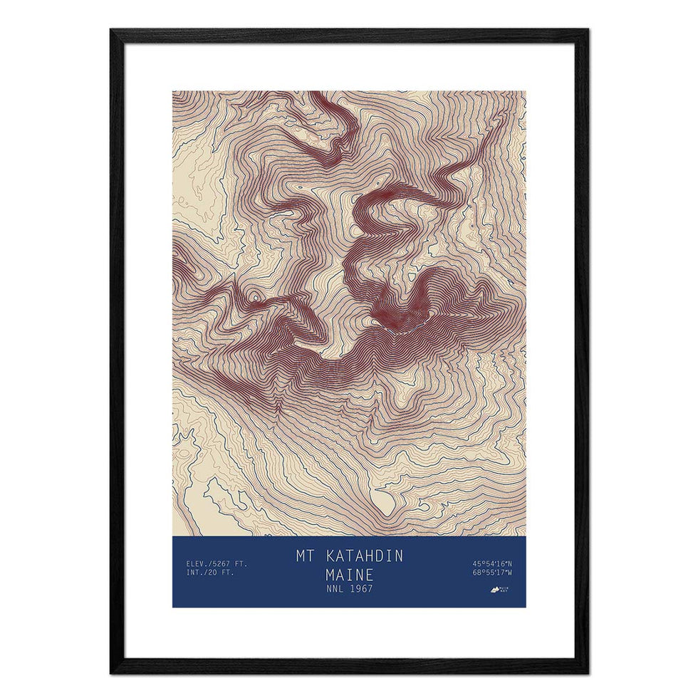 Mount Katahdin, Maine-TOPO Series Map – Muir Way
