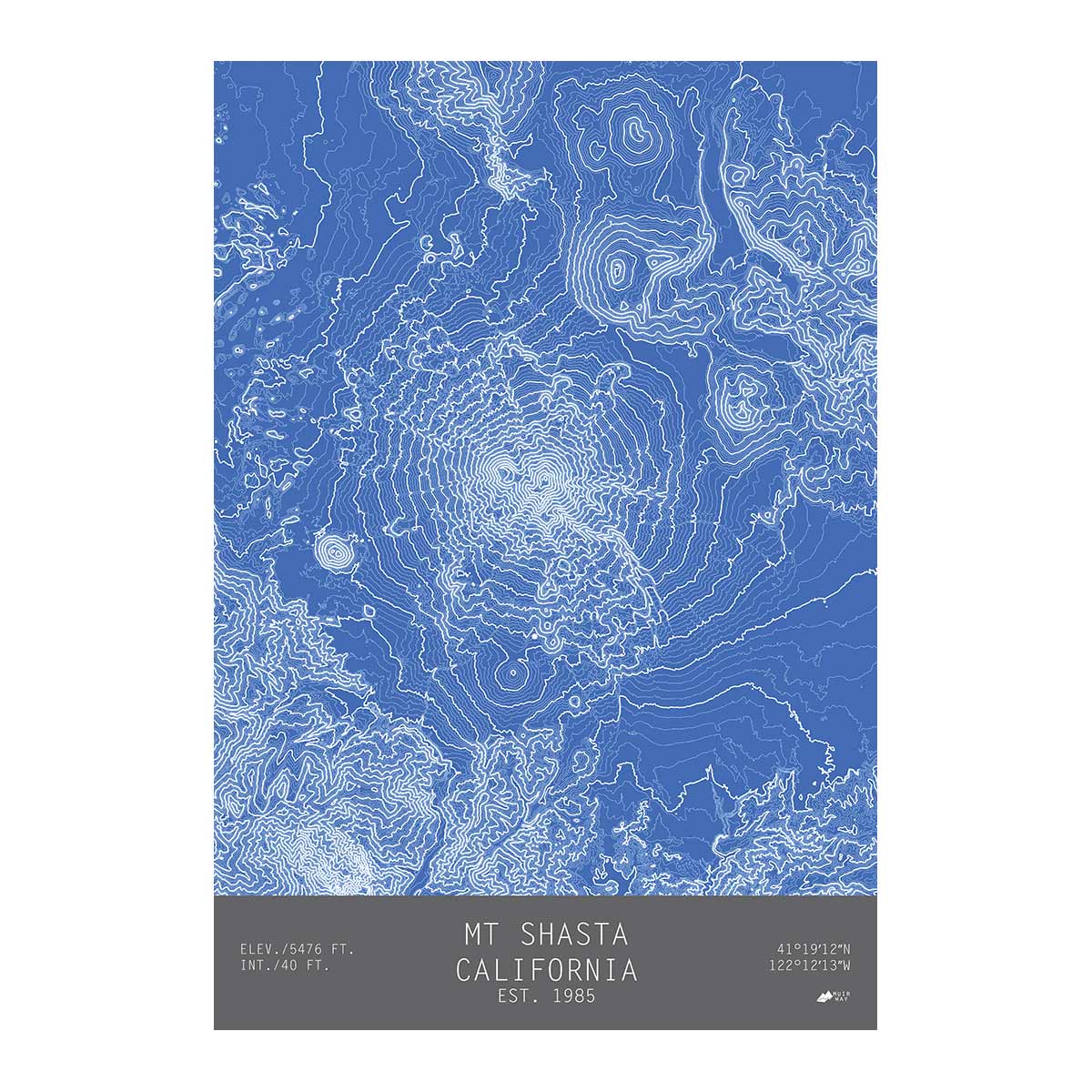 Mt. Shasta, California-TOPO Series Map - Muir Way