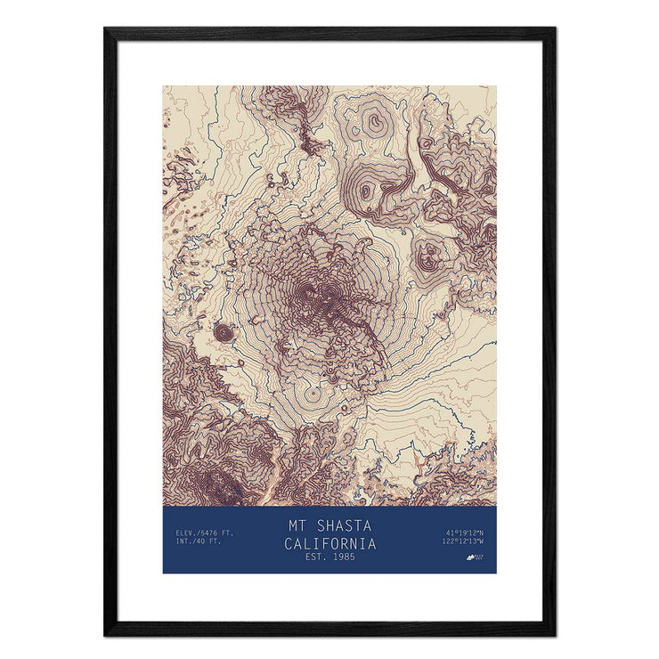 Mt. Shasta, California-TOPO Series Map – Muir Way