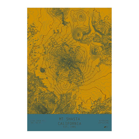 Mt. Shasta, California-TOPO Series Map – Muir Way