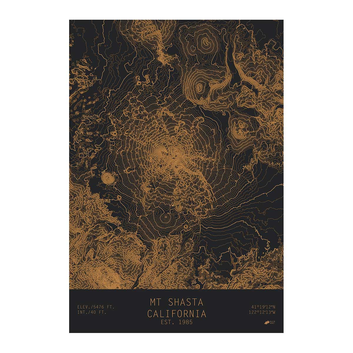 Mt. Shasta, California-TOPO Series Map - Muir Way