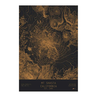 Mt. Shasta, California-TOPO Series Map - Muir Way