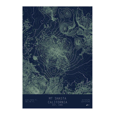 Mt. Shasta, California-TOPO Series Map - Muir Way