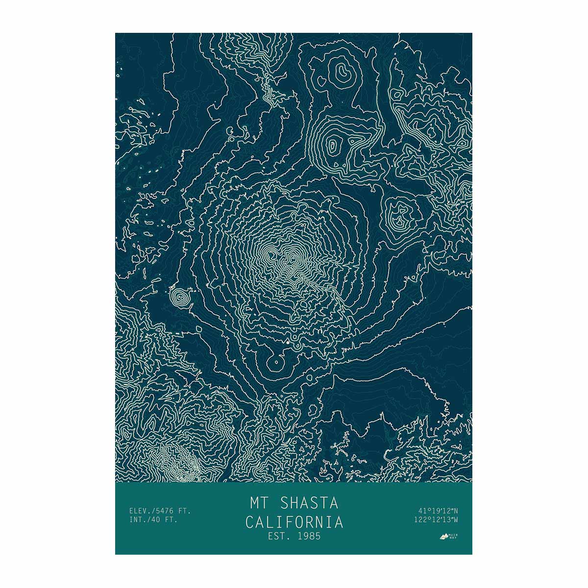 Mt. Shasta, California-TOPO Series Map - Muir Way