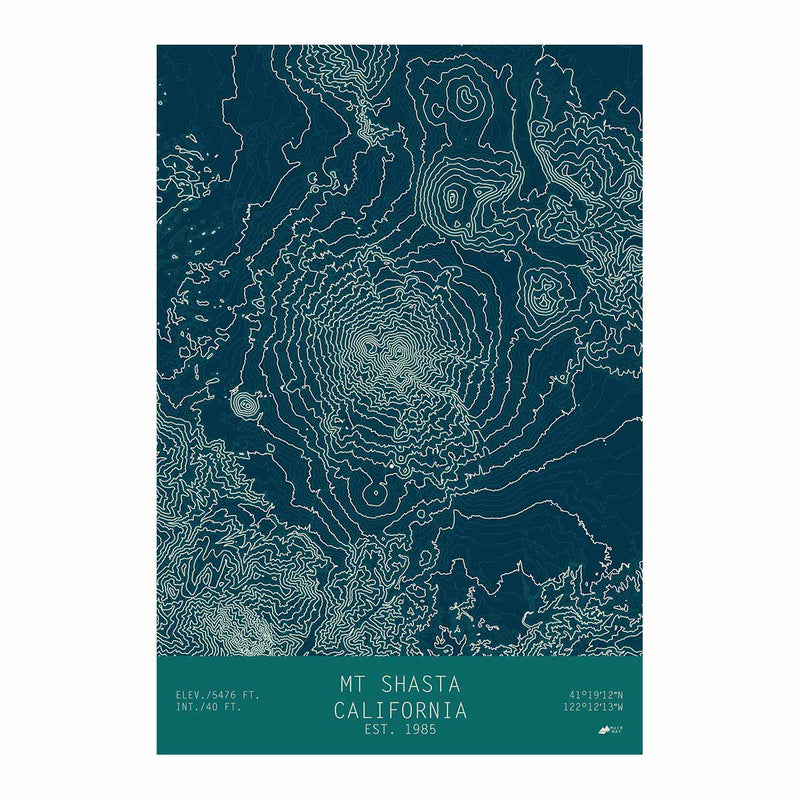 Mt. Shasta, California-TOPO Series Map - Muir Way