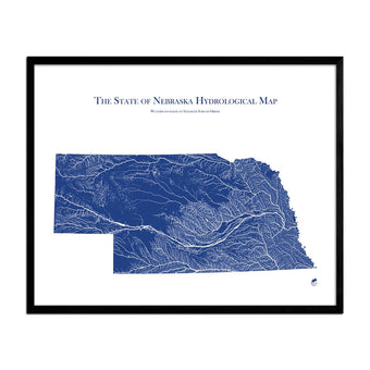 Nebraska Hydrology Series Map | Map of rivers, streams & more – Muir Way