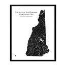 New Hampshire Hydrology Series Map | Map of rivers, streams & more ...
