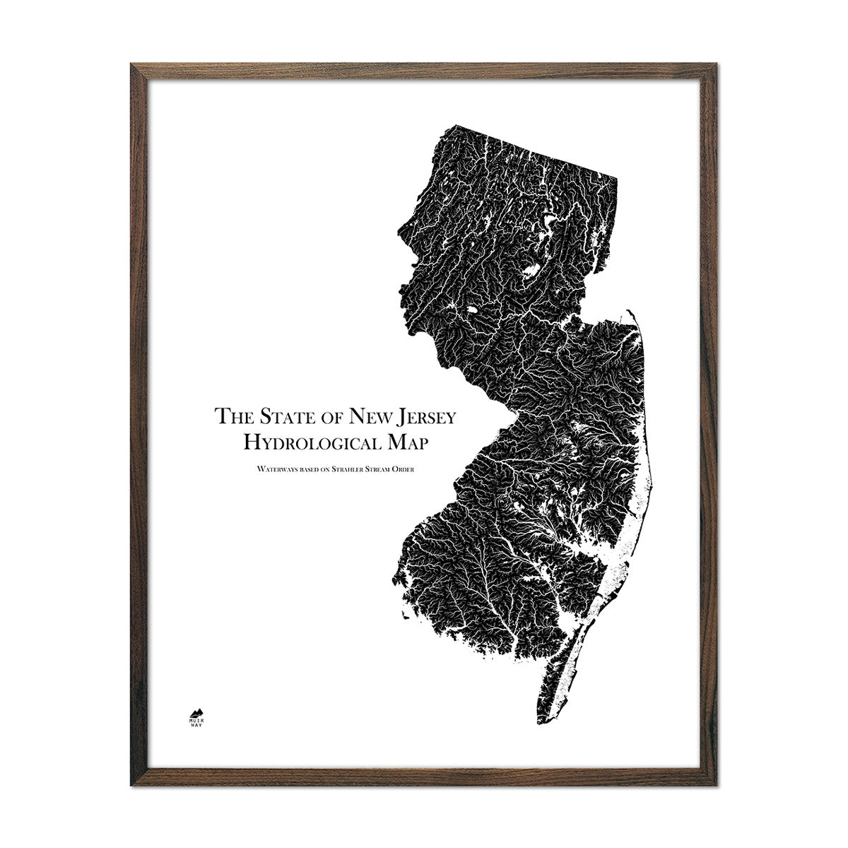 New Jersey Hydrology Series Map | Map of rivers, streams & more – Muir Way