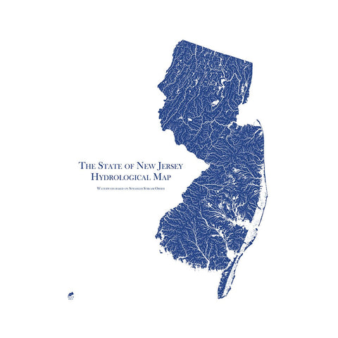 New Jersey Hydrology Series Map | Map of rivers, streams & more – Muir Way