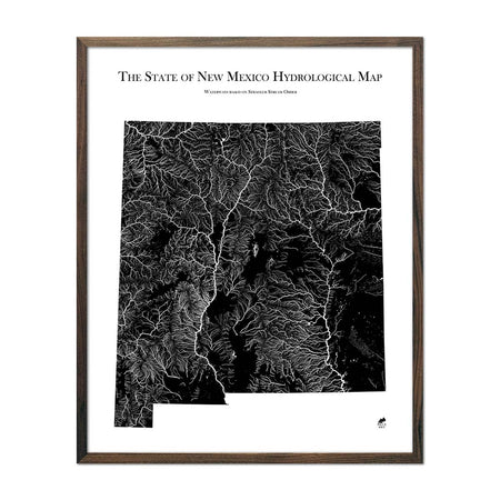 New Mexico Hydrology Series Map | Map of rivers, streams & more – Muir Way