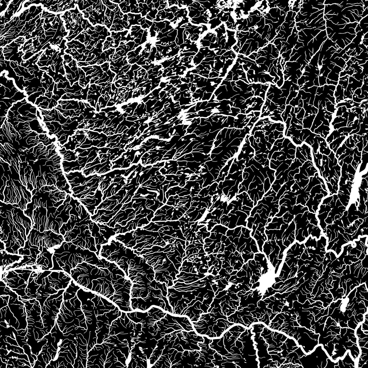 New York Hydrology Series Map | Map of rivers, streams & more - Muir Way