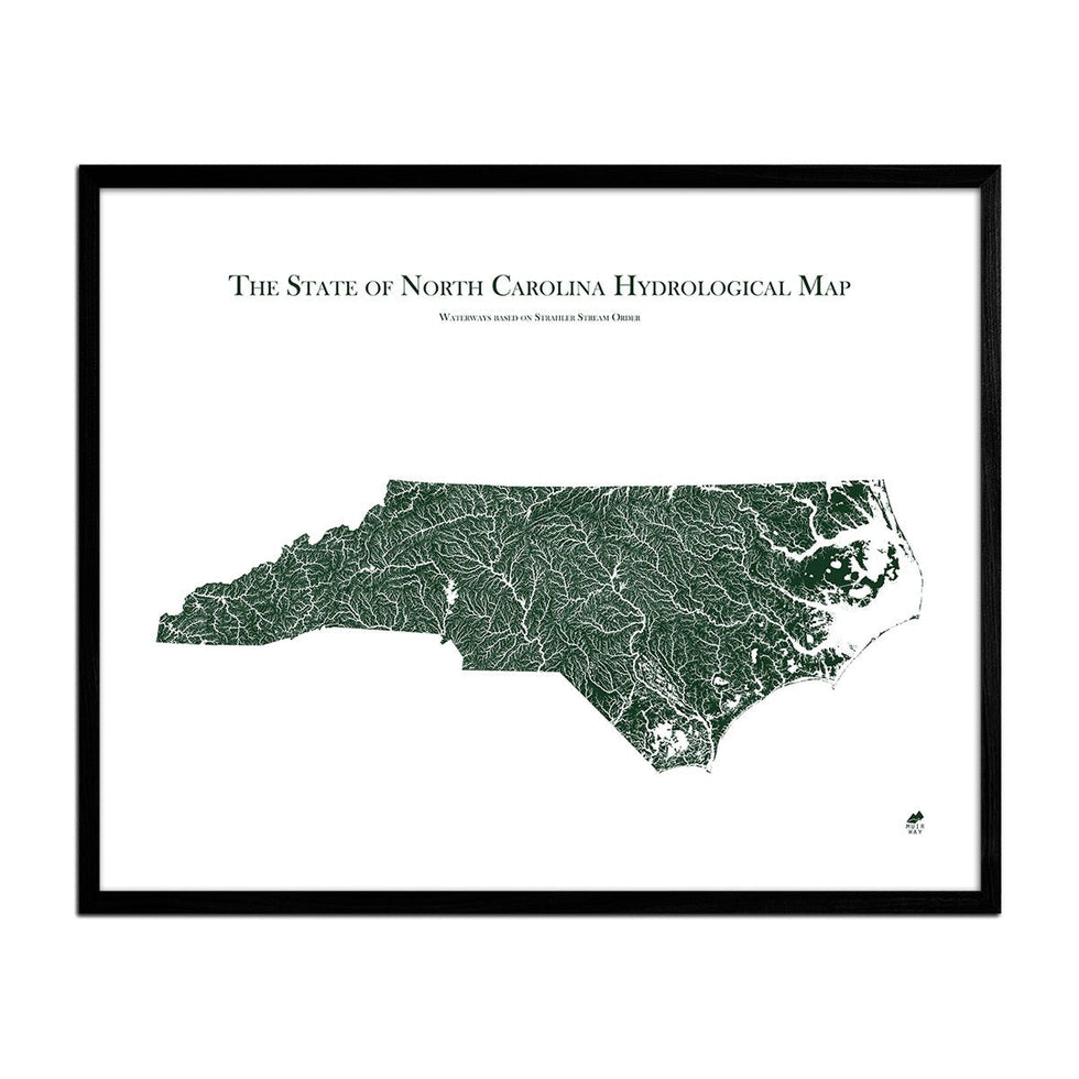 North Carolina Hydrology Series Map | Map of rivers, streams & more ...