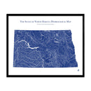 North Dakota Hydrology Series Map | Map of rivers, streams & more ...