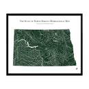 North Dakota Hydrology Series Map | Map of rivers, streams & more ...