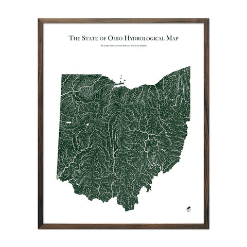 Ohio Hydrology Series Map | Map of rivers, streams & more – Muir Way