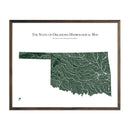 Oklahoma Hydrology Series Map | Map of rivers, streams & more – Muir Way