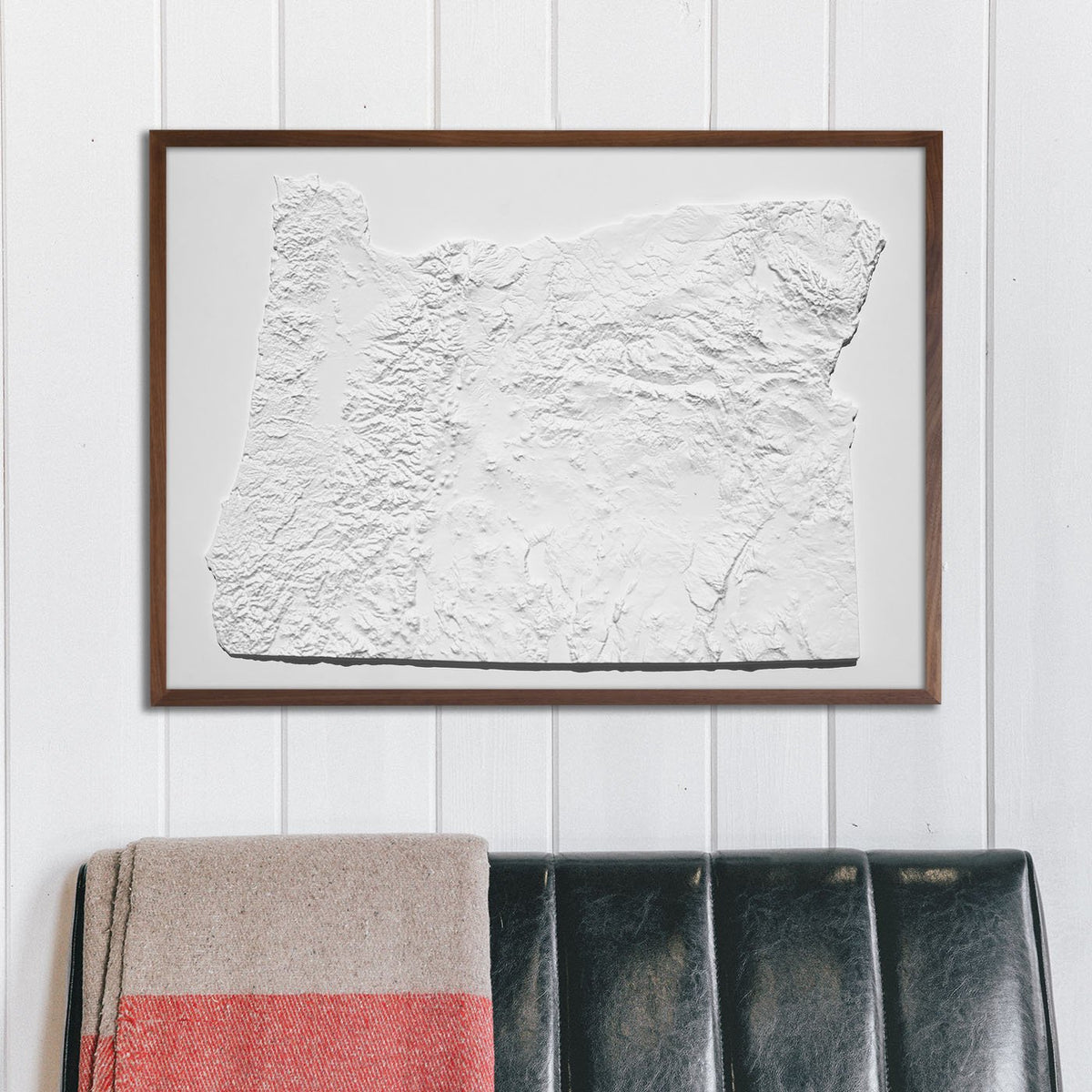 3D Oregon Raised Relief Map - Muir Way