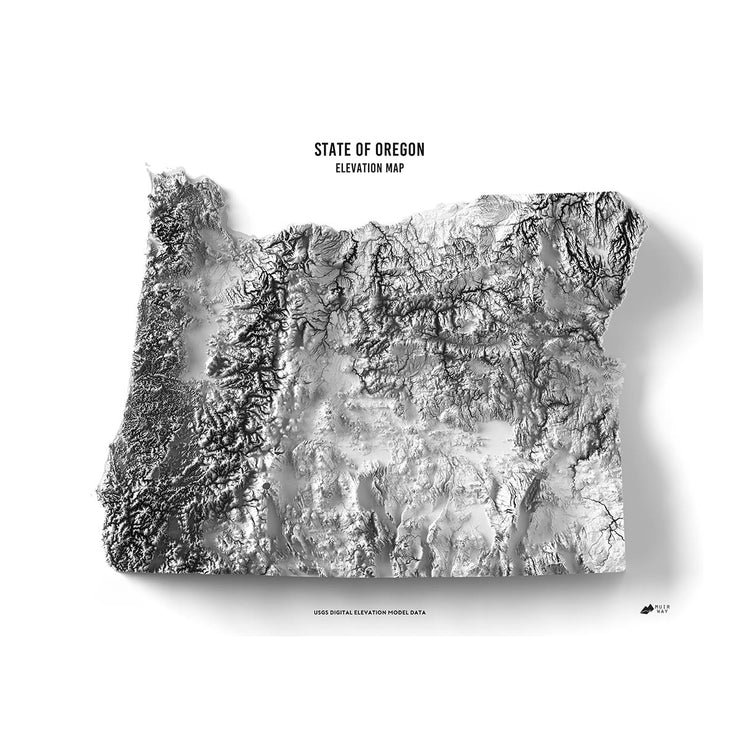 Oregon Elevation Map – Muir Way