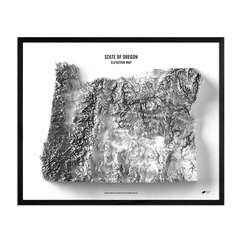 Oregon Elevation Map – Muir Way