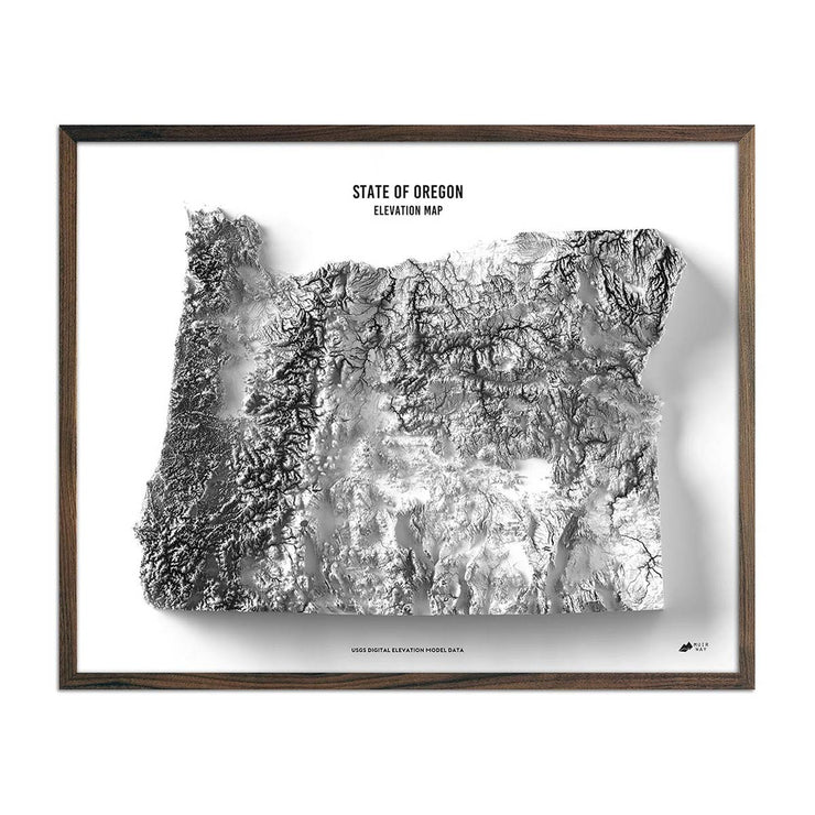 Oregon Elevation Map – Muir Way