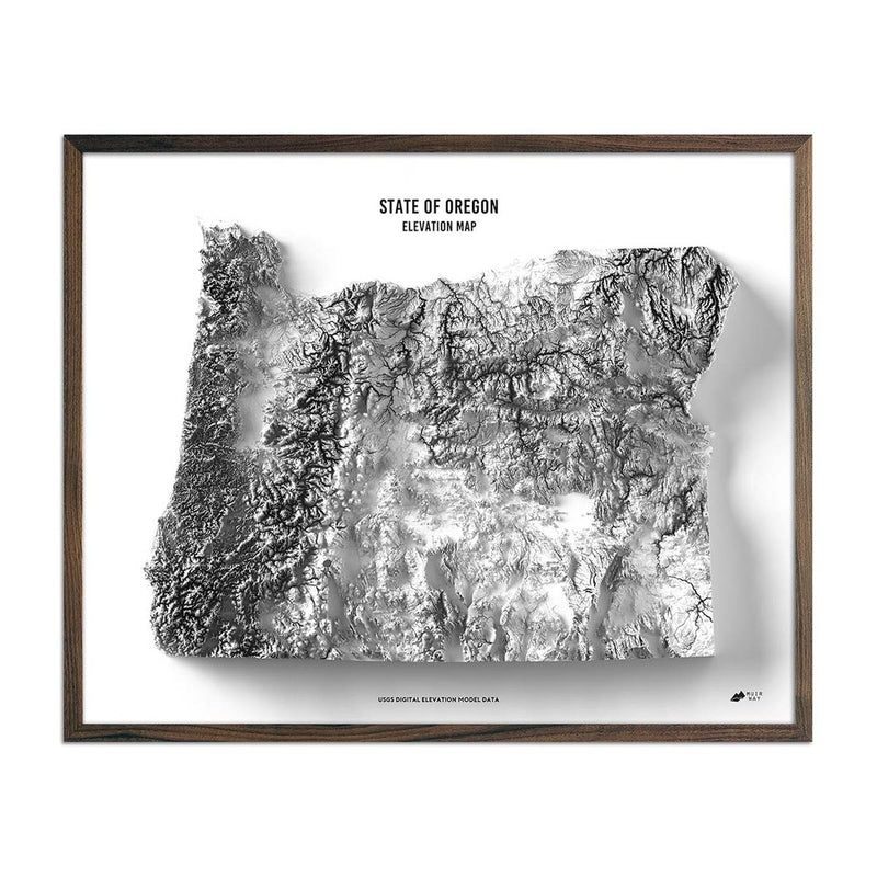 Oregon Elevation Map - Muir Way