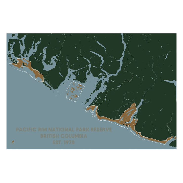 Pacific Rim National Park Preserve Map Poster | Muir Way