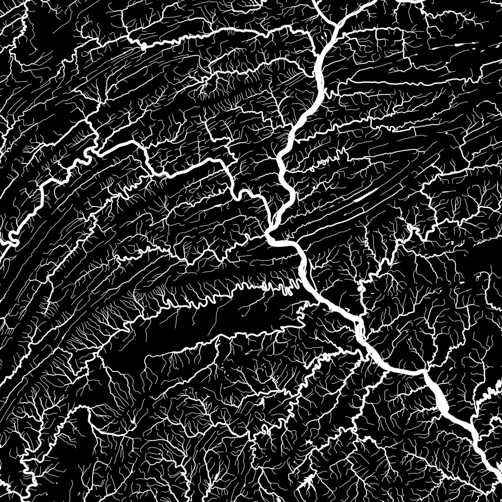 Pennsylvania Hydrology Series Map | Map of rivers, streams & more ...