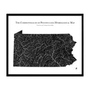 Pennsylvania Hydrology Series Map | Map of rivers, streams & more ...