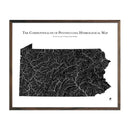 Pennsylvania Hydrology Series Map | Map of rivers, streams & more ...