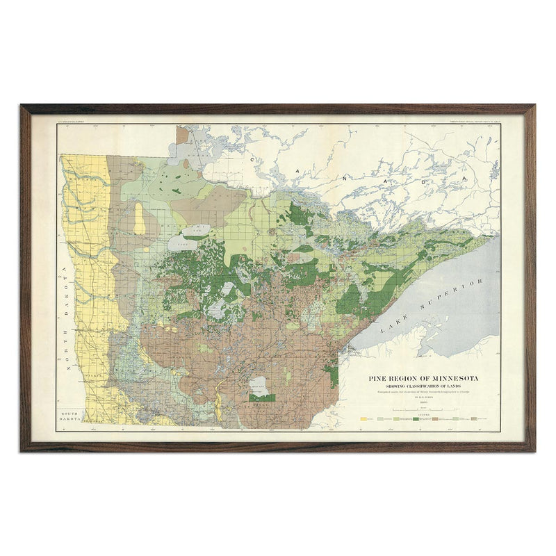 Minnesota Forest Relief Map in 1899 | Classification of Lands & more ...