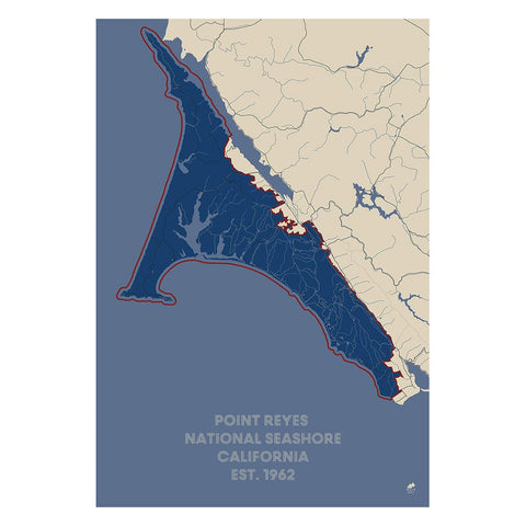 Point Reyes National Seashore Map Poster | Muir Way