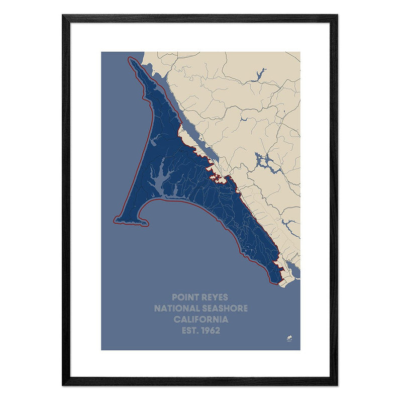 Point Reyes National Seashore Map Poster | Muir Way