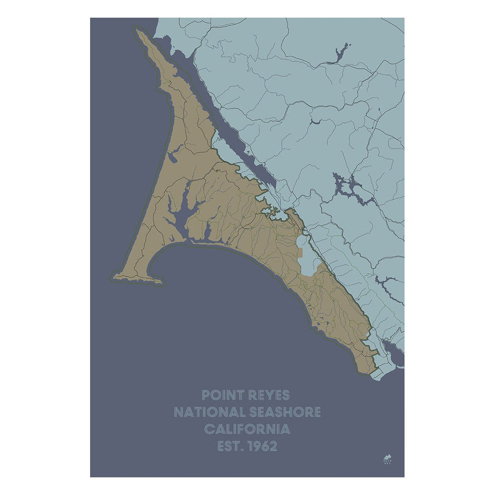 Point Reyes National Seashore Map Poster | Muir Way